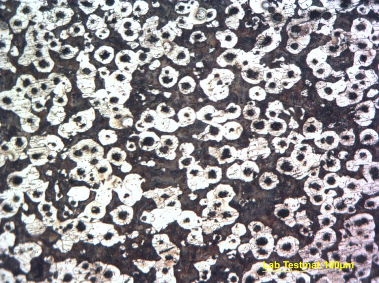 Classificação da Grafita (1 à 4) Metalografia dos Ferros Fundidos